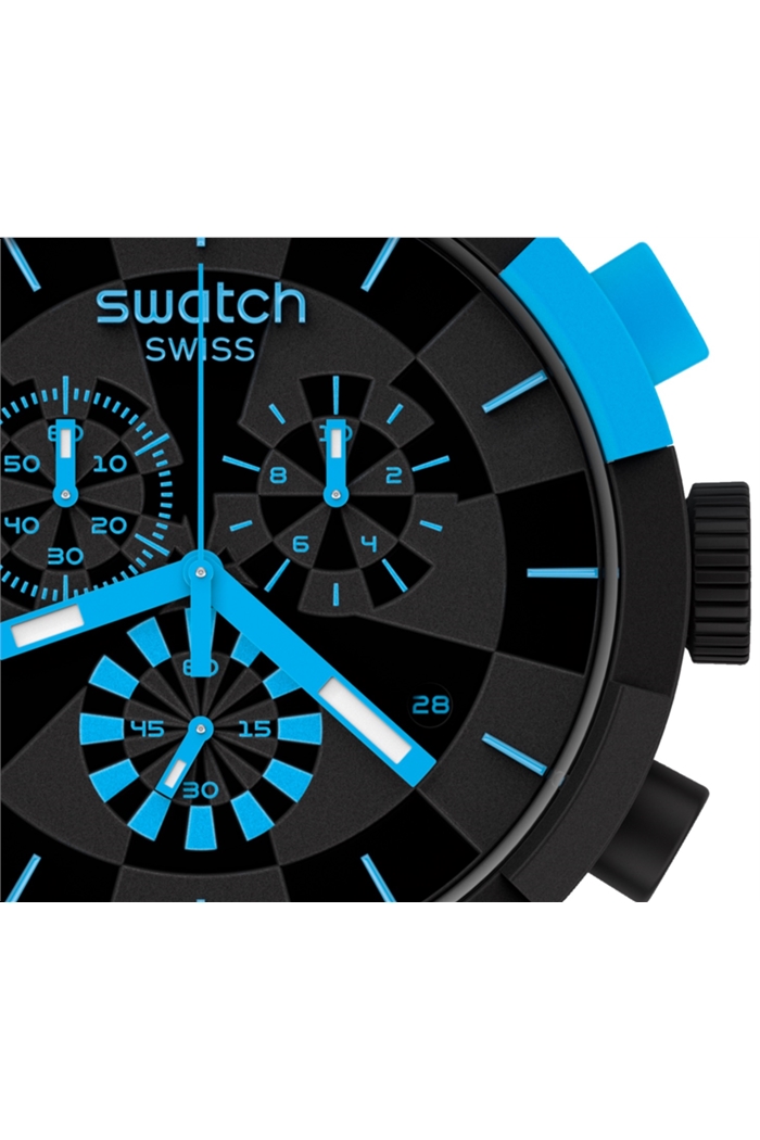 Swatch Sb02b401 CHECKPOINT BLUE Erkek Saati | Gündüz Saat