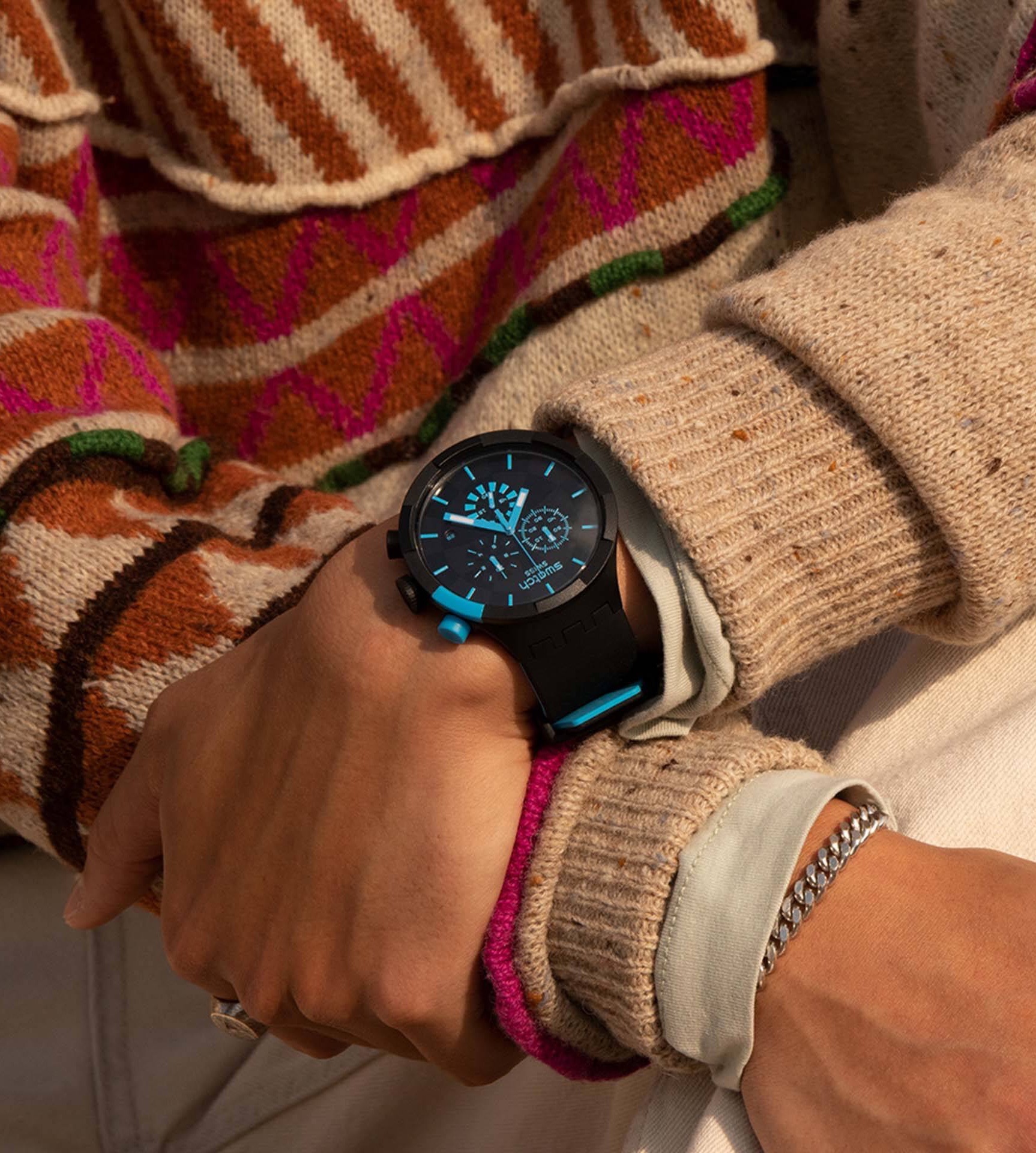 Swatch Sb02b401 CHECKPOINT BLUE Erkek Saati | Gündüz Saat