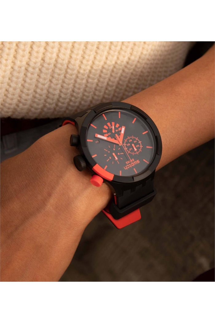 Swatch Sb02b402 CHECKPOINT RED | Gündüz Saat