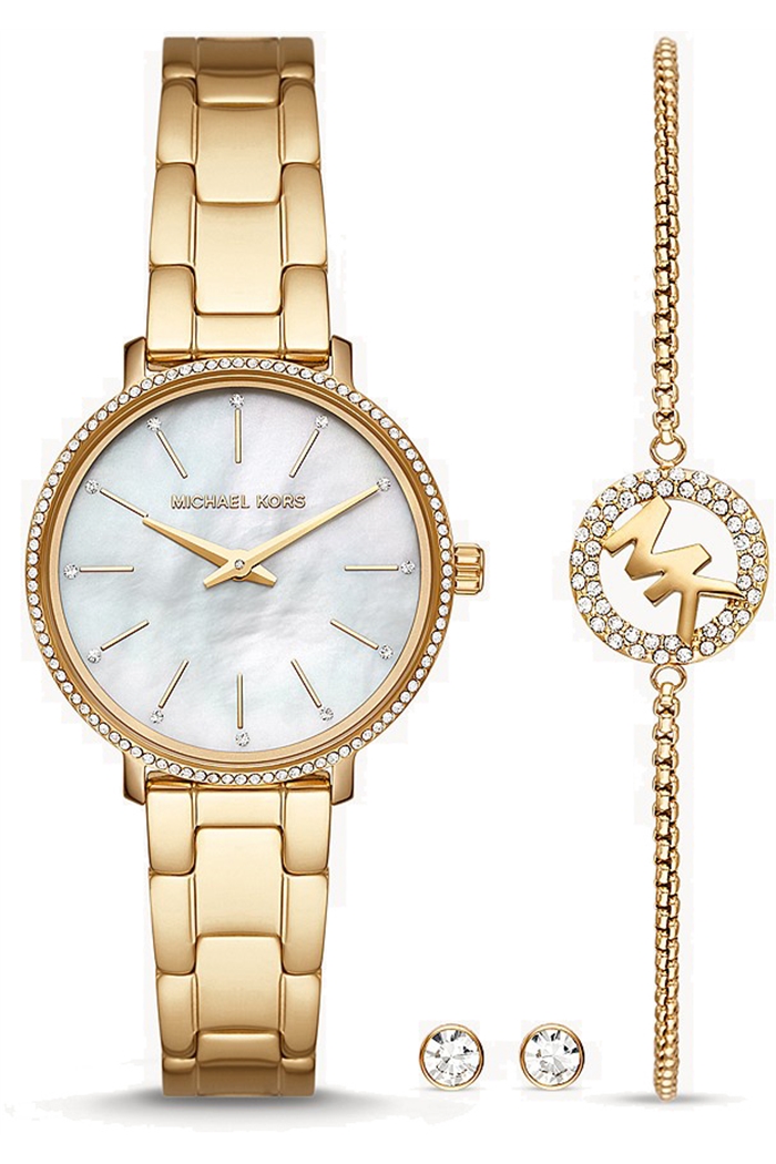 Michael Kors Mk1065set Kadın Saat Bileklik Ve Küpe Set | Gündüz Saat