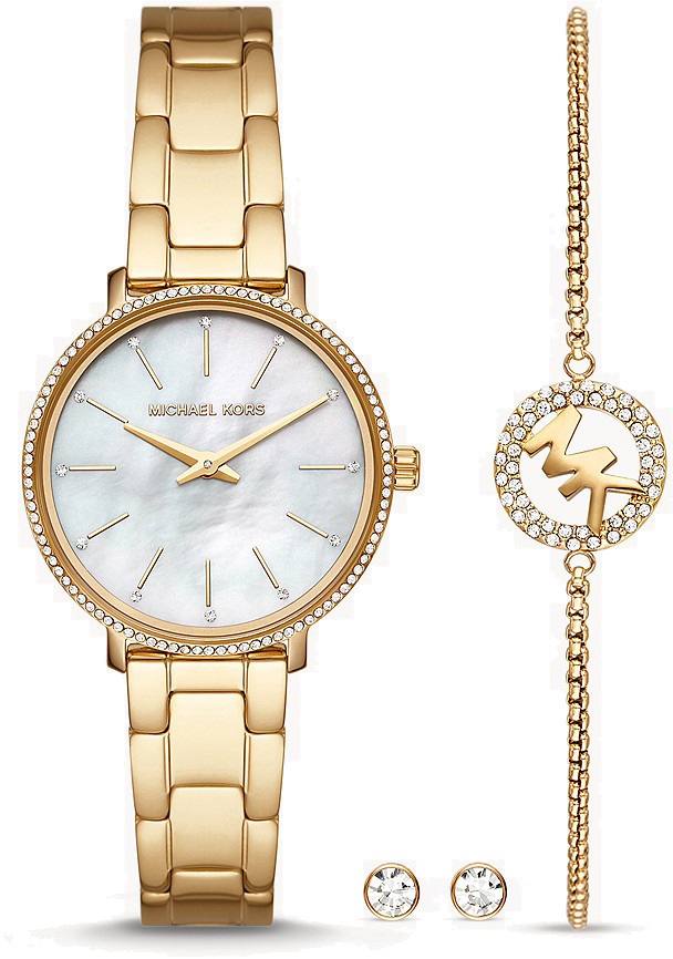 Michael Kors Mk1065set Kadın Saat Bileklik Ve Küpe Set | Gündüz Saat