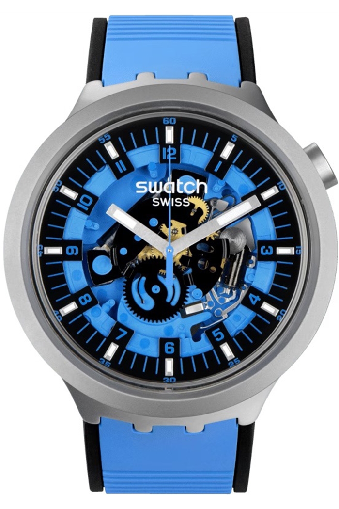 Swatch Big Bold Irony Sb07s106 Azure Blue Daze Erkek Kol Saati | Gündüz ...